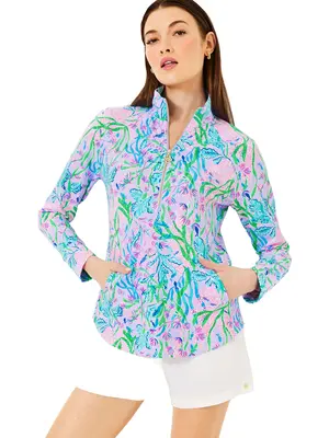 LILLY PULITZER UPF 50+ Skipper Popover Multi Seacret Escape