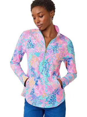 LILLY PULITZER UPF 50+ Skipper Popover Multi Splendor In The Sand