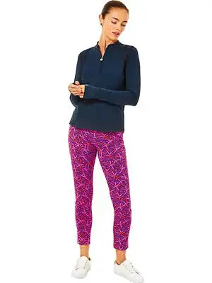 LILLY PULITZER UPF 50+ Luxletic 28' Corso Pant Passion Fruit Pink Star Searching Golf