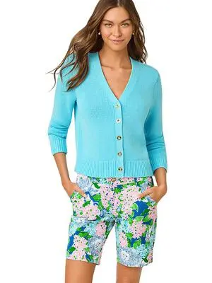 LILLY PULITZER Natia Knit Short - Starlight Navy Lydia The Lion