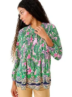 Lilly Pulitzer® Marilina Tunic Top - Conch Shell Pink Roaring With Joy Engineered Tunic