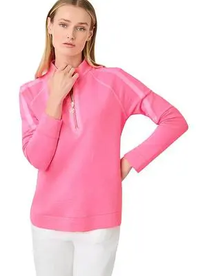 LILLY PULITZER Ashlee Half-Zip Pullover Cherry Blossom Pink