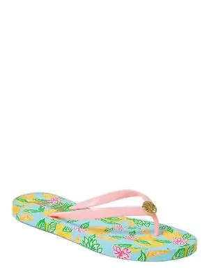 Lilly Pulitzer® Printed Flip Flops Bluette Make Lemonade Shoe