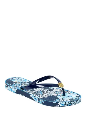 Lilly Pulitzer® Printed Flip Flops Low Tide Navy Bouquet All Day Shoe