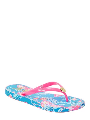 Lilly Pulitzer® Printed Flip Flops Multi Bahamian Rhapsody Shoe