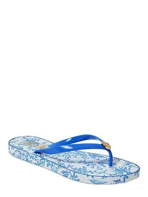 Lilly Pulitzer® Printed Flip Flops Resort White Tall Tales Shoe