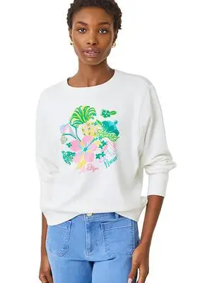 LILLY PULITZER Ballad Cotton Sweatshirt - Multi Hawaii Destination Graphic