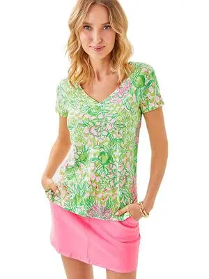 Lilly Pulitzer® Meredith Tee Fauna Green Lime Feeling Good