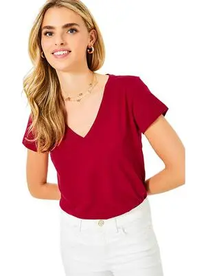 Lilly Pulitzer® Meredith Tee Malbec Red