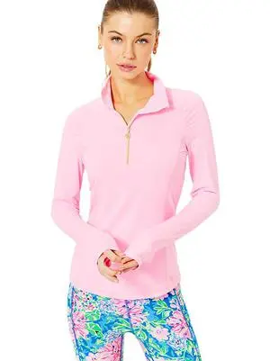 LILLY PULITZER UPF 50+ Luxletic Justine Pullover Conch Shell Pink