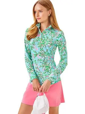 LILLY PULITZER UPF 50+ Luxletic Justine Pullover Multi Lil Sun Of A Bun