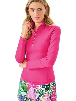 LILLY PULITZER UPF 50+ Luxletic Justine Pullover Parigi Pink