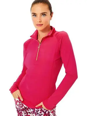 LILLY PULITZER UPF 50+ Luxletic Justine Pullover Raspberry Rouge