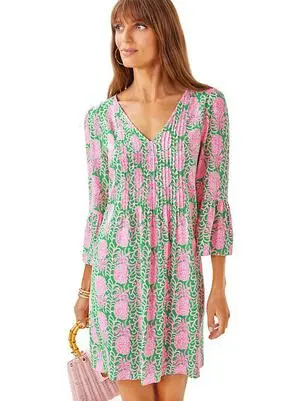 LILLY PULITZER Danika Tunic Dress Fauna Green Party Like A Pineapple