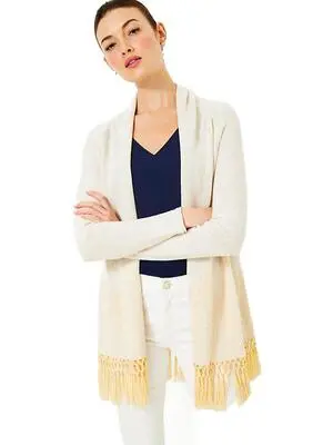 LILLY PULITZER Tatum Long Cardigan - Gold Metallic