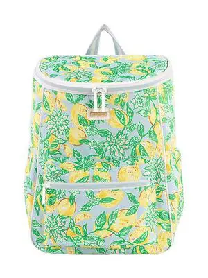LILLY PULITZER Lilly Pulitzer Printed Backpack Cooler Bluette Make Lemonade