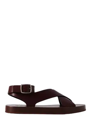 Loro Piana Sumie Leather Sandals - Brown