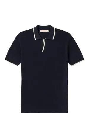 Orlebar Brown Horton Merino Wool Polo Shirt - Blue