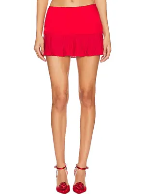 FAIT PAR FOUTCH Matilda Mini Skirt - Scarlet