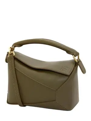 Loewe Leather Puzzle Edge Top-handle Bag - Green