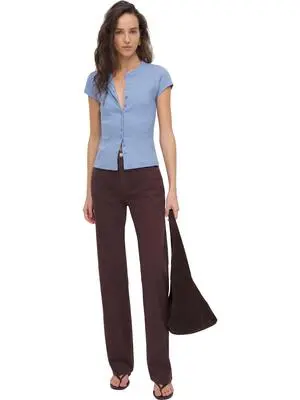 REFORMATION Raelynn Knit Top Blue