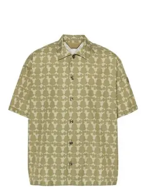 Moncler Logo-print Cotton Shirt - Green