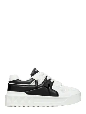 Valentino Garavani One Stud Xl Perforated Sneakers - Black
