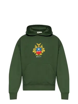 Bally Logo-print Cotton Hoodie - Green