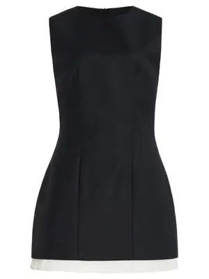 Anna Quan Mabel Stretch Wool Mini Dress - Black
