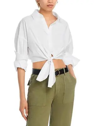 STAUD Lisa Tie-Front Top