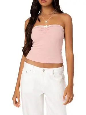 EDIKTED EDIKTED Kacey Waffle Knit Tube Top