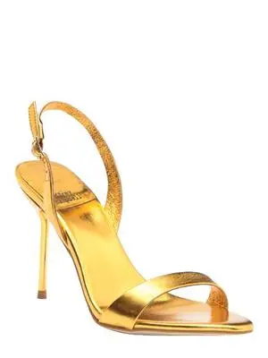 Jeffrey Campbell Go-getter Stiletto Sandals - Dark Gold Metallic