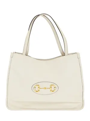 Gucci Horsebit 1955 Tote Bag - White