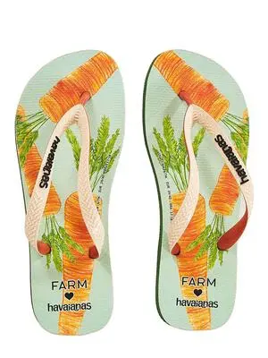 Farm Rio X Havaianas Sandals - Blue Carrots
