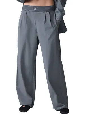 Alo Yoga Suit Up Trouser Steel Grey