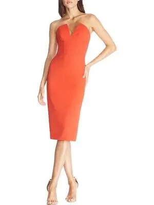 Dress The Population Dress The Population Perla Strapless Dress Poppy