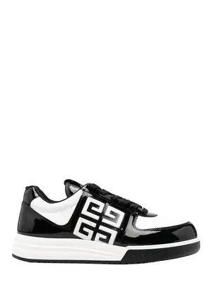 Givenchy 4g Logo-embossed Low-top Sneakers - Black