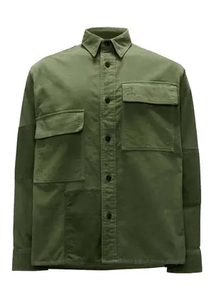 JW Anderson Patchwork-design Cotton Shirt - Green