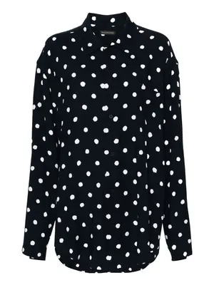 BALENCIAGA Long-Sleeved Polka Dot Shirt