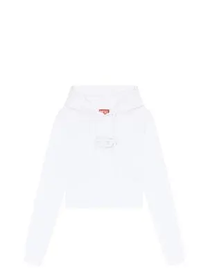 DIESEL® Diesel F-Slimmy Logo-Plaque Hoodie White