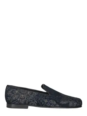 Etro Floral-motif Patterned-jacquard Loafers - Blue