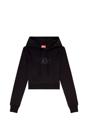 DIESEL Logo-patch Drawstring Hoodie - Black