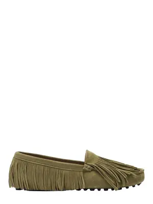SCAROSSO Cochise Fringe-detail Loafers - Green