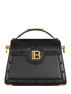 Balmain Small B-buzz Dynasty Leather Shoulder Bag - Black