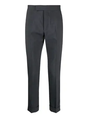 Thom Browne Mid-rise Skinny-leg Trousers - Grey