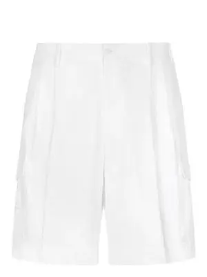 Dolce & Gabbana Flap-pocket Cotton Shorts - White