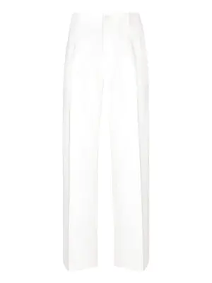 Dolce & Gabbana Pressed-crease Straight-leg Trousers - White