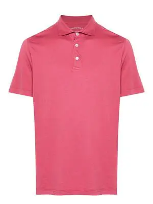 Fedeli Zero Jersey Polo Shirt - Red