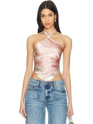 Retrofete Jamie Top - Dusty Pink Botanical