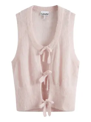 GANNI Tie String Vest - Lilac Sachet